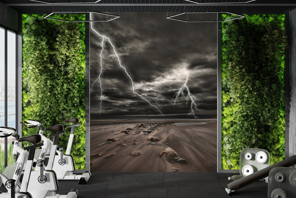 Thunderstorm Lightning Wall Mural Wallpaper | Icon Wall Stickers