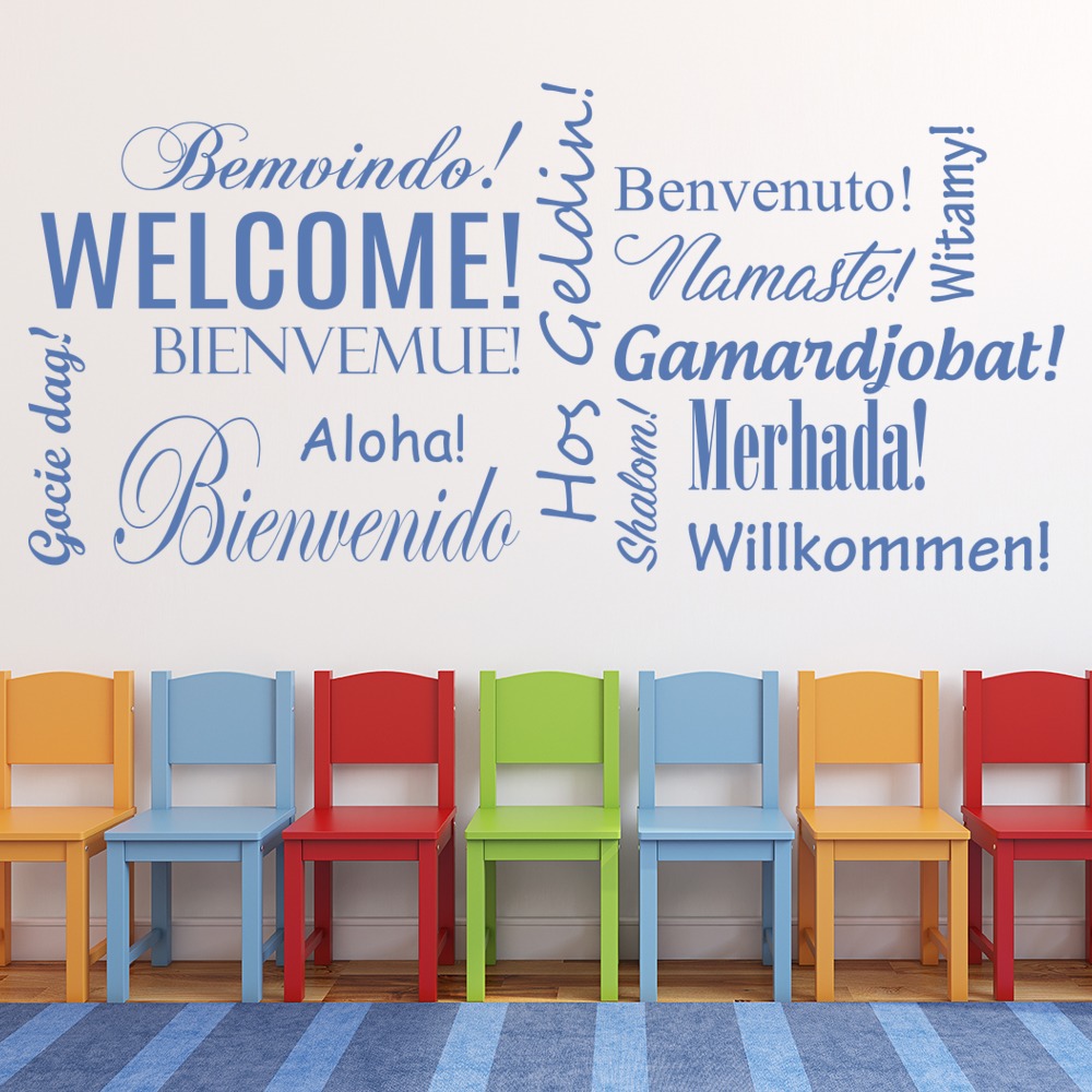 Welcome Foreign Language Wall Sticker | Icon Wall Stickers