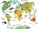Animal World Map Wall Sticker - Mod4 | Icon Wall Stickers