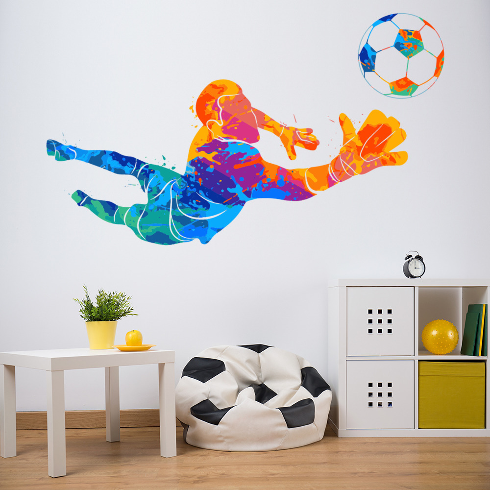 Football Goalkeeper Colourful Wall Sticker | Icon Wall Stickers