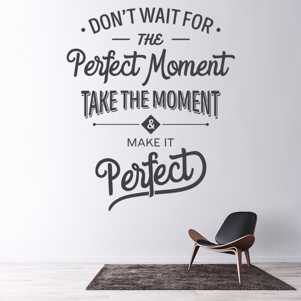 Take The Moment Inspirational Quote Wall Sticker | Icon Wall Stickers