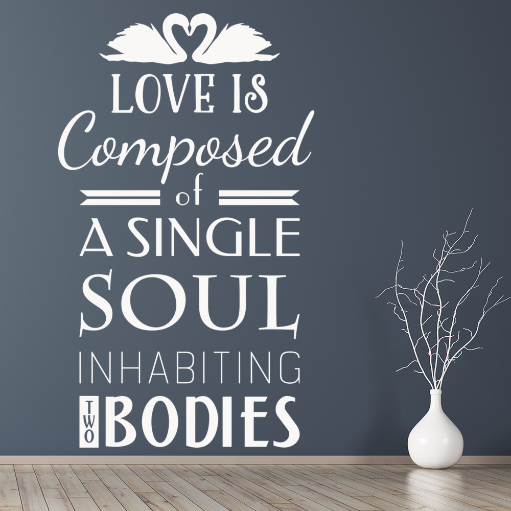 Love Is Composed Romance Quote Wall Sticker | Icon Wall Stickers