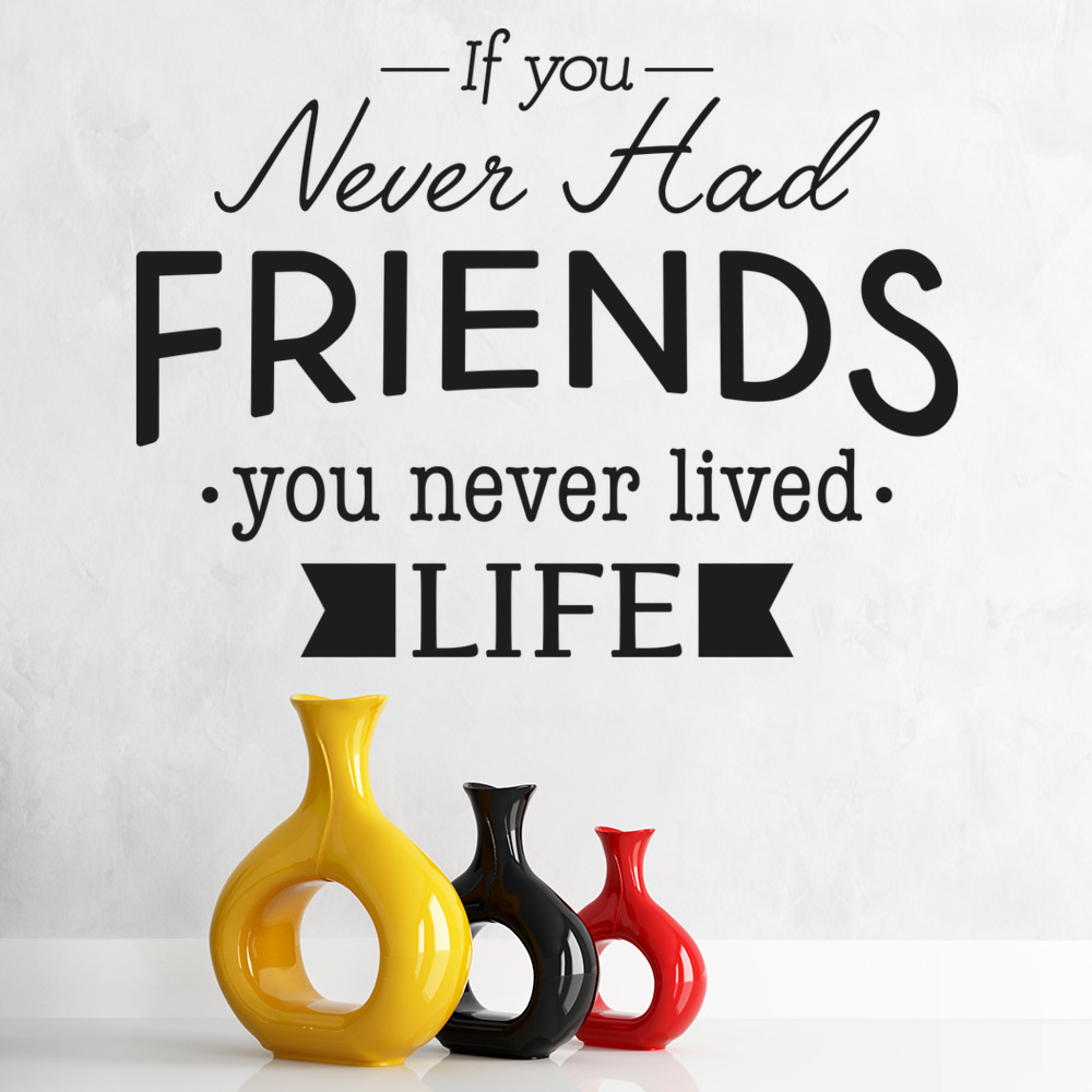 Never Had Friends Friendship Quote Wall Sticker | Icon Wall Stickers