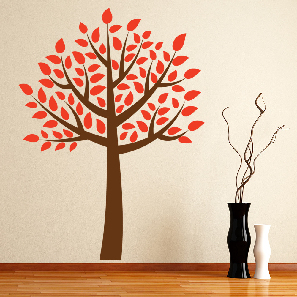 Autumn Tree Red Leaves Wall Sticker | Icon Wall Stickers