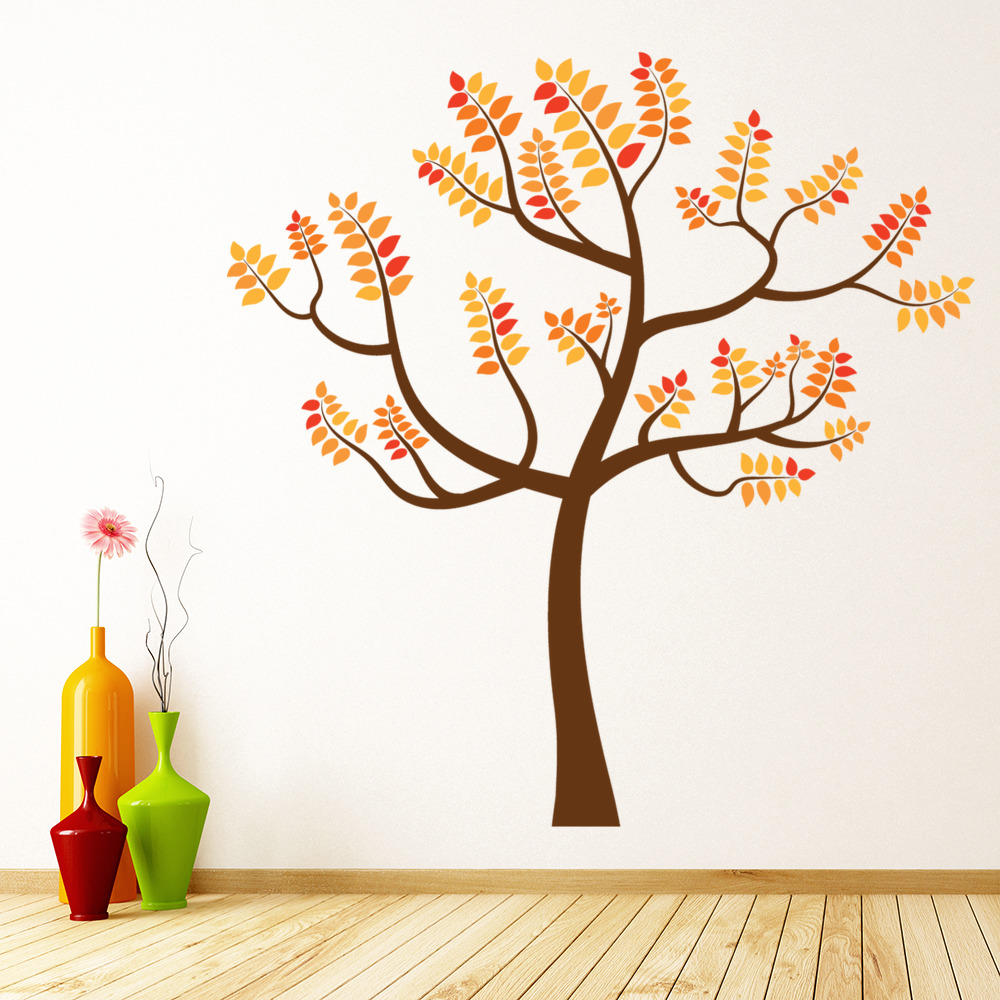 Autumn Tree Colourful Leaves Wall Sticker | Icon Wall Stickers