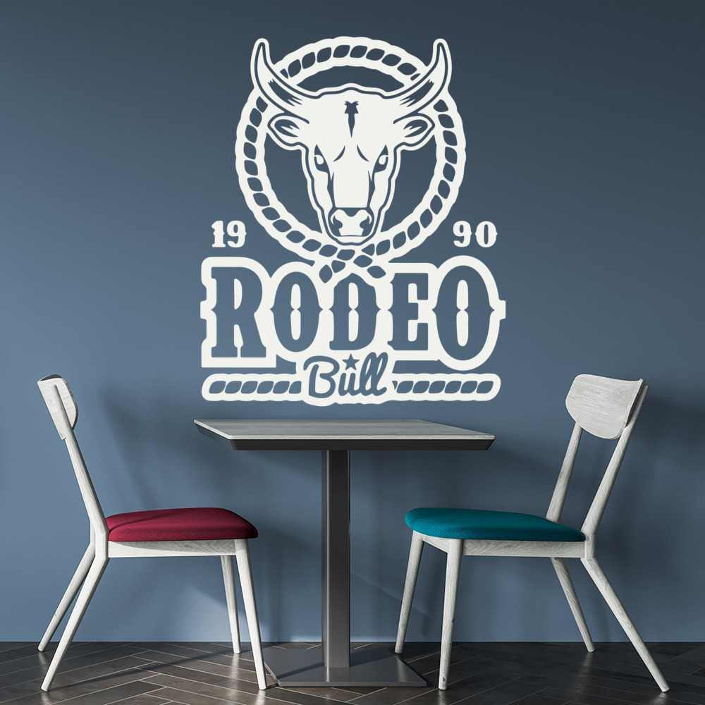 Rodeo Bull Cowboy Western Wall Sticker | Icon Wall Stickers