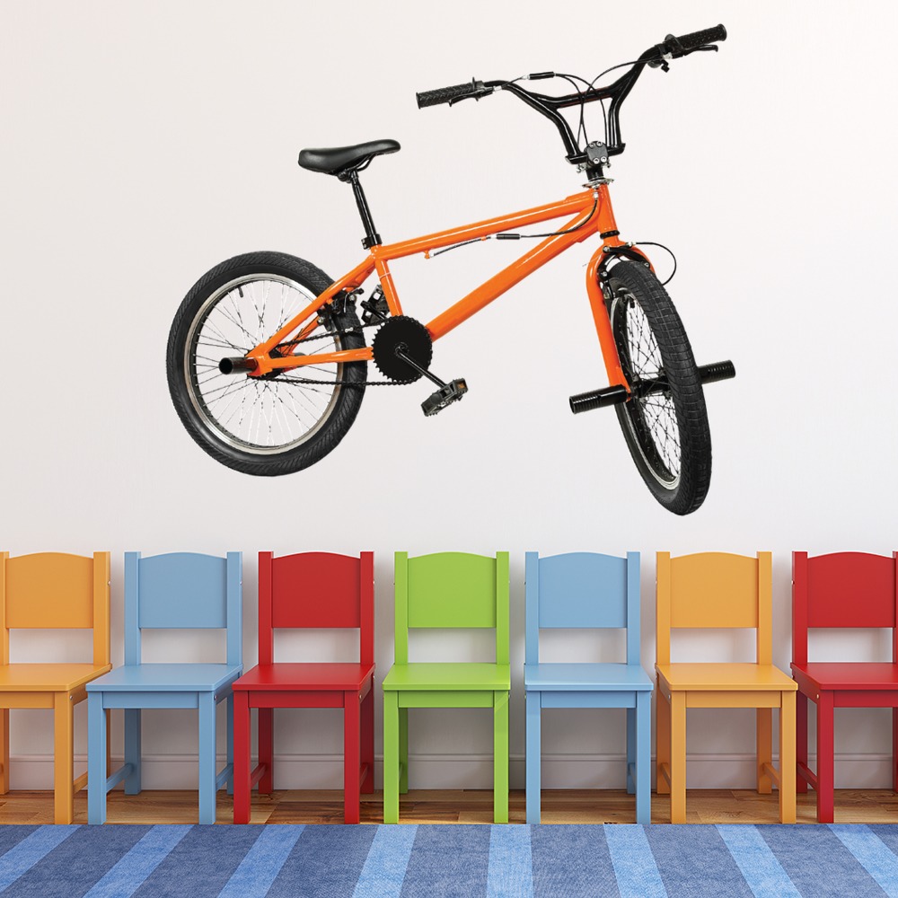 Orange BMX Bike Wall Sticker | Icon Wall Stickers