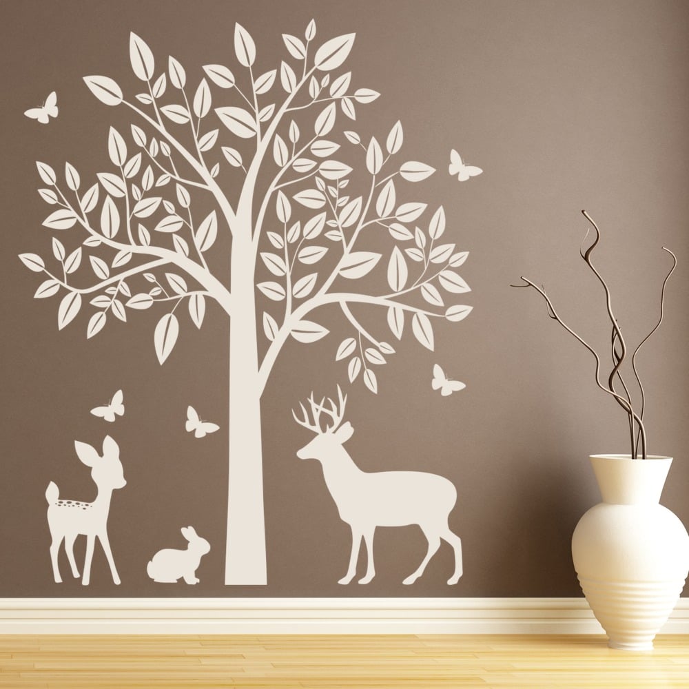 Woodland Animals Tree Wall Sticker Set | Icon Wall Stickers