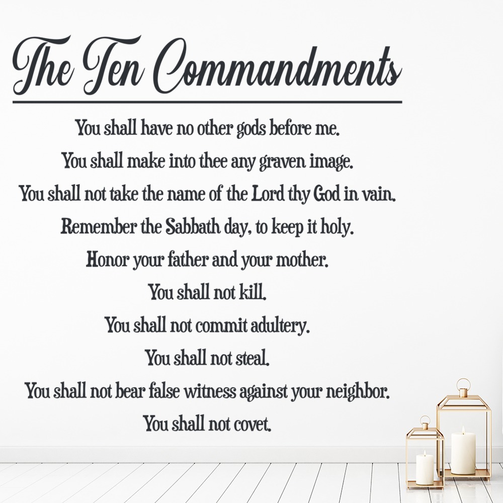 Ten Commandments Jewish Wall Sticker | Icon Wall Stickers