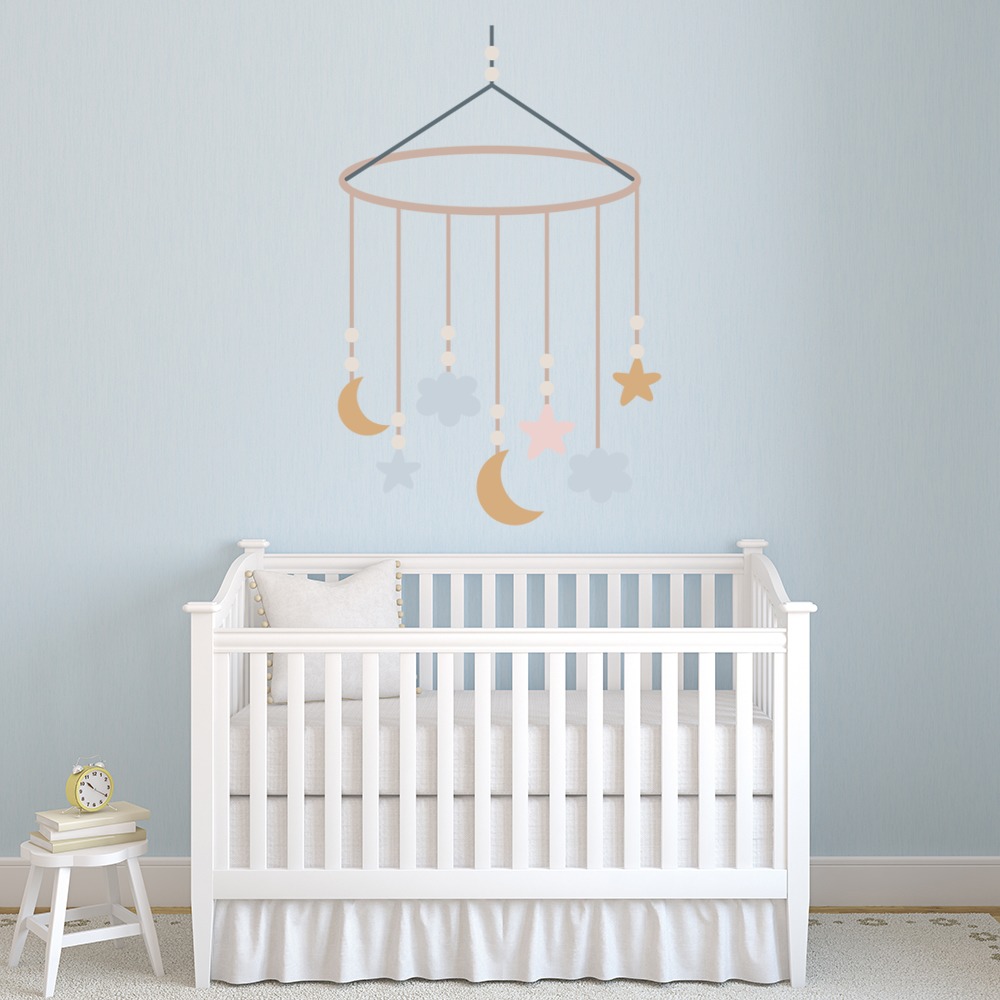 Baby Cot Mobile Nursery Wall Sticker | Icon Wall Stickers