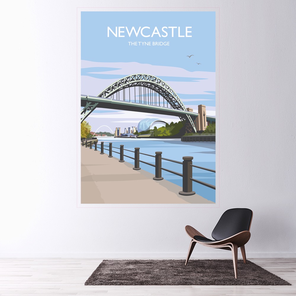 Newcastle Wall Sticker by Julia Seaton | Icon Wall Stickers