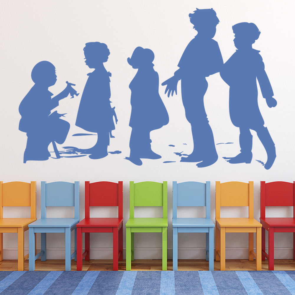 Children Playing School Playground Wall Sticker | Icon Wall Stickers