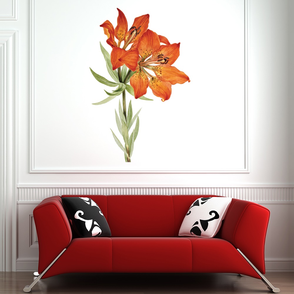 Tiger Lily Duo Floral Wall Sticker | Icon Wall Stickers