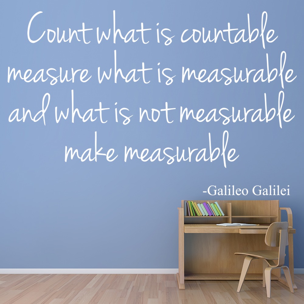 Make Measurable Quote Science Classroom Quote Wall Sticker | Icon Wall ...