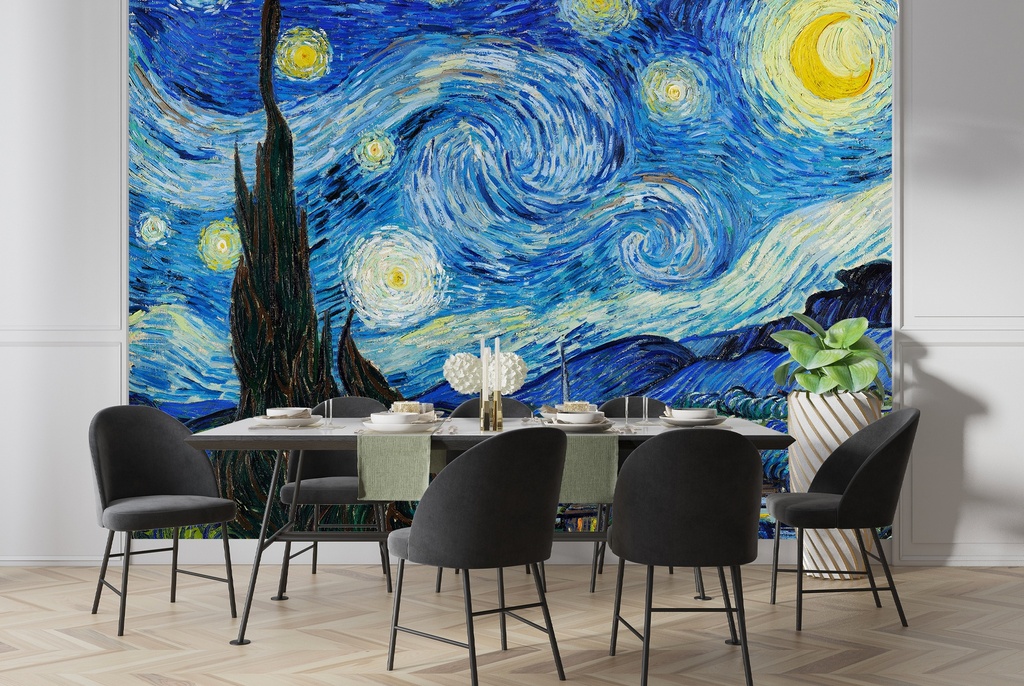 The Starry Night (1889) Wall Mural Artist Vincent Van Gogh | Icon Wall ...