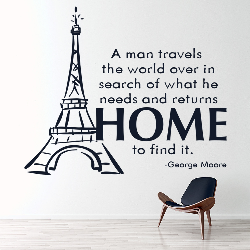 A Man Returns Home Family Quote Wall Sticker | Icon Wall Stickers