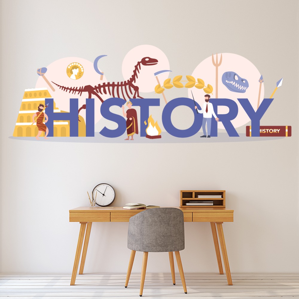 History Logo Classroom School Wall Sticker | Icon Wall Stickers