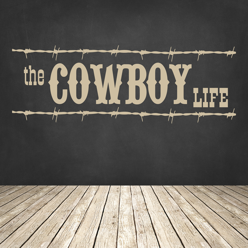 Cowboy Life Quote Wall Sticker | Icon Wall Stickers