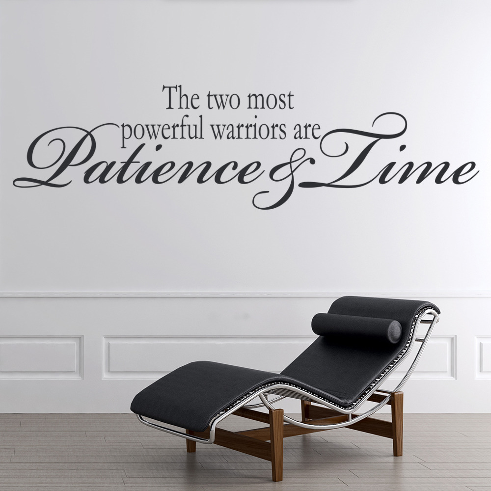 Patience And Time Inspirational Quotes Wall Sticker | Icon Wall Stickers