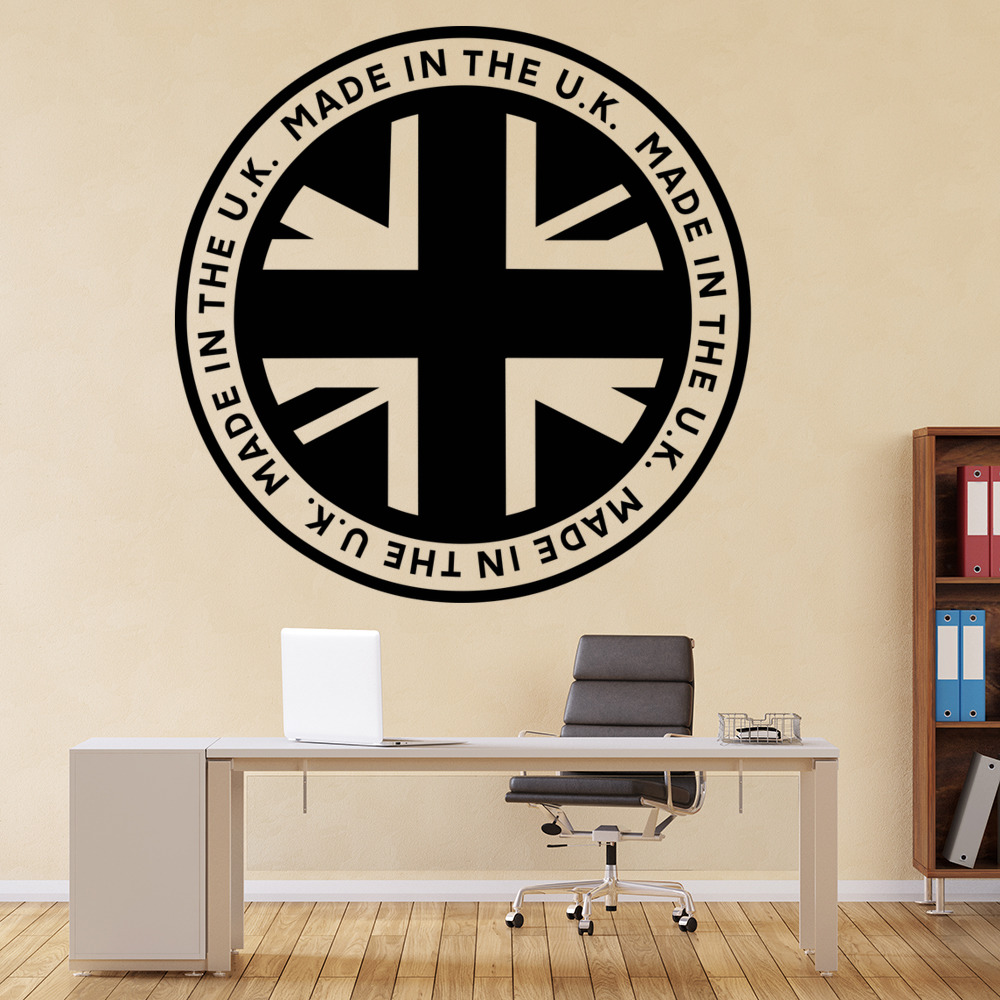 Made In The UK Union Jack Badge Wall Sticker | Icon Wall Stickers