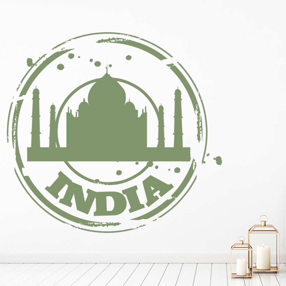 Taj Mahal India Badge Wall Sticker | Icon Wall Stickers