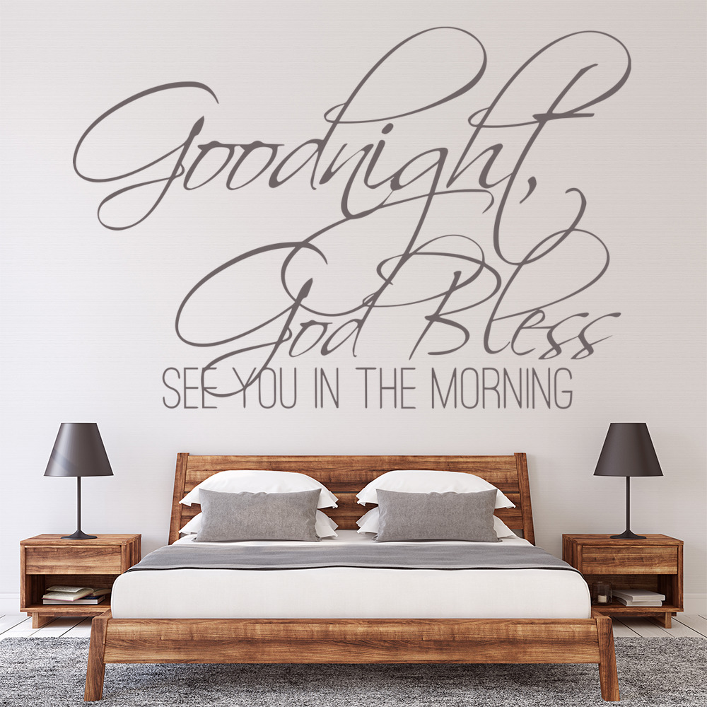Goodnight God Bless See You In The Morning Wall Sticker | Icon Wall ...
