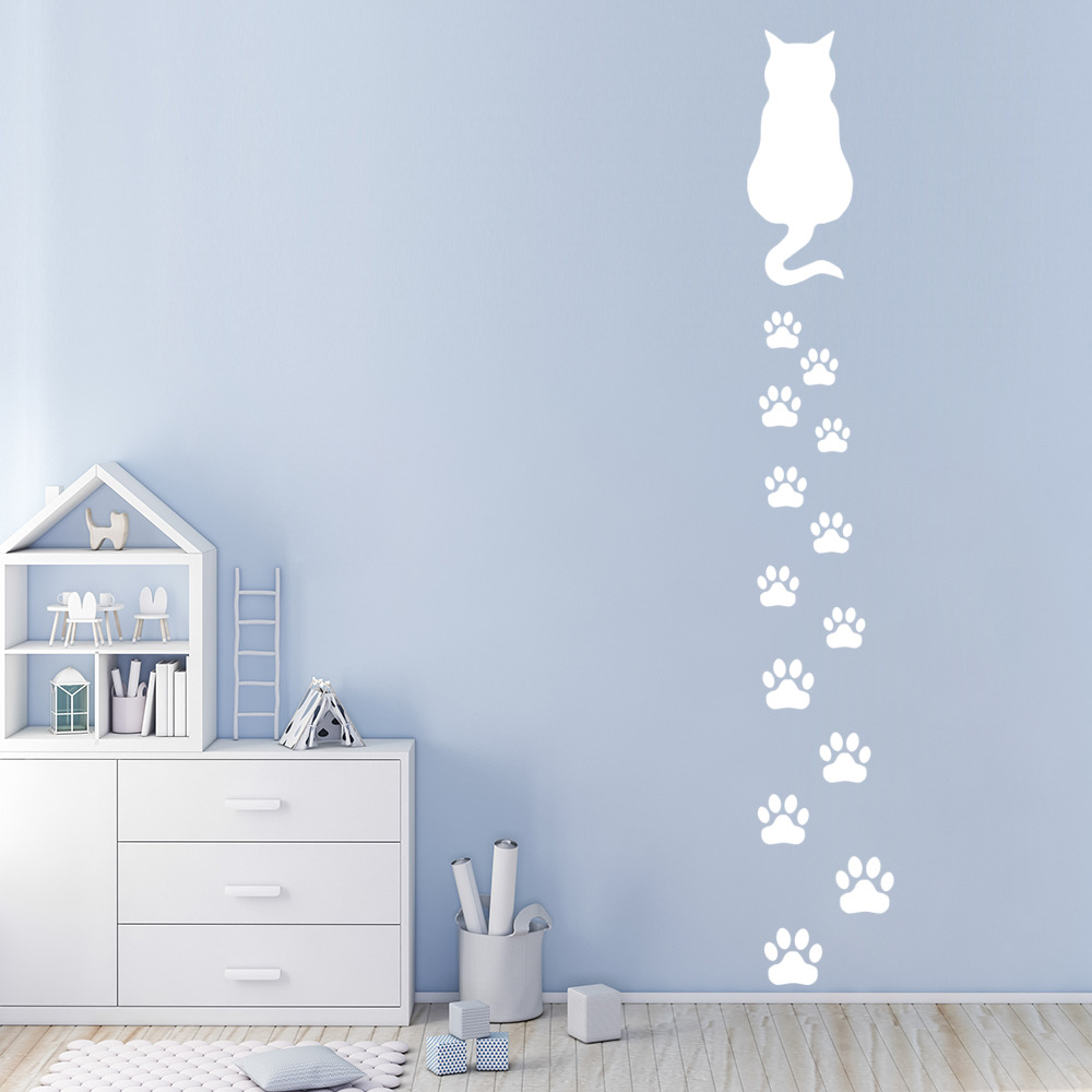 House Cat Paw Prints Wall Sticker | Icon Wall Stickers