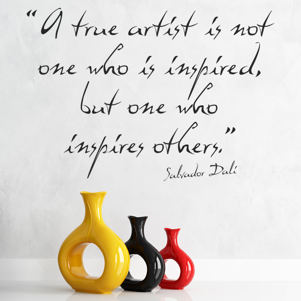 A True Artist Salvador Dali Quote Wall Sticker | Icon Wall Stickers