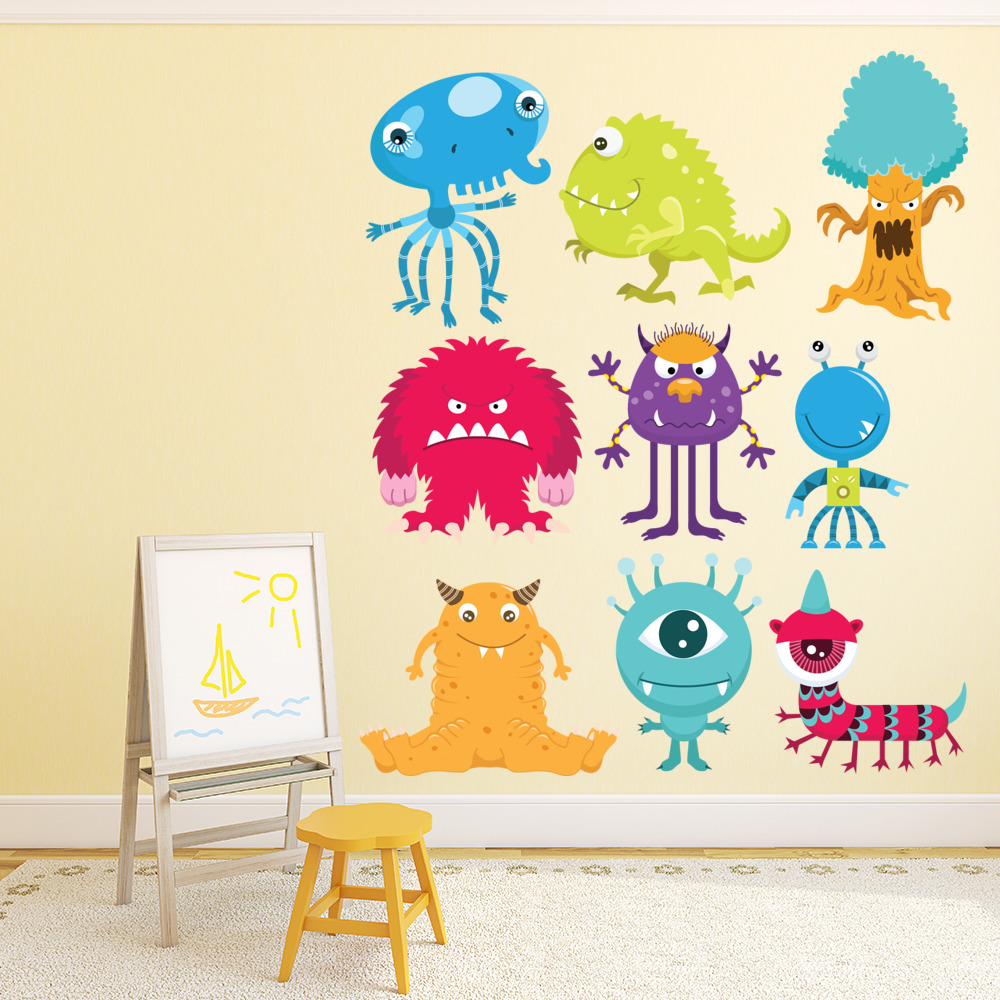 Scary Monsters Wall Sticker Set | Icon Wall Stickers