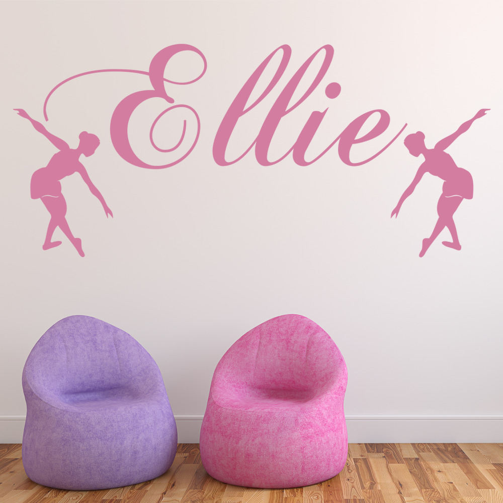 Personalised Name Ballet Dance Wall Sticker | Icon Wall Stickers
