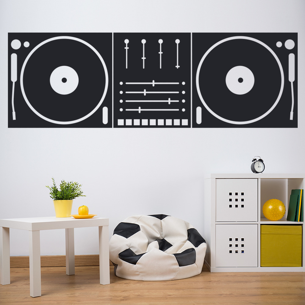DJ Decks Turntable Mixer Wall Sticker | Icon Wall Stickers